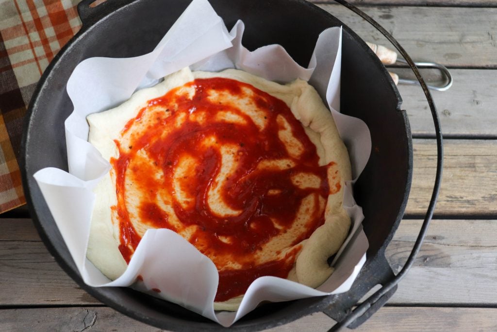 Campfire Dutch Oven Pizza Recipe » Campfire Foodie